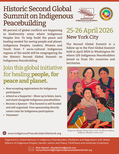 Historic Second Global Summit on Indigenous Peacebuilding